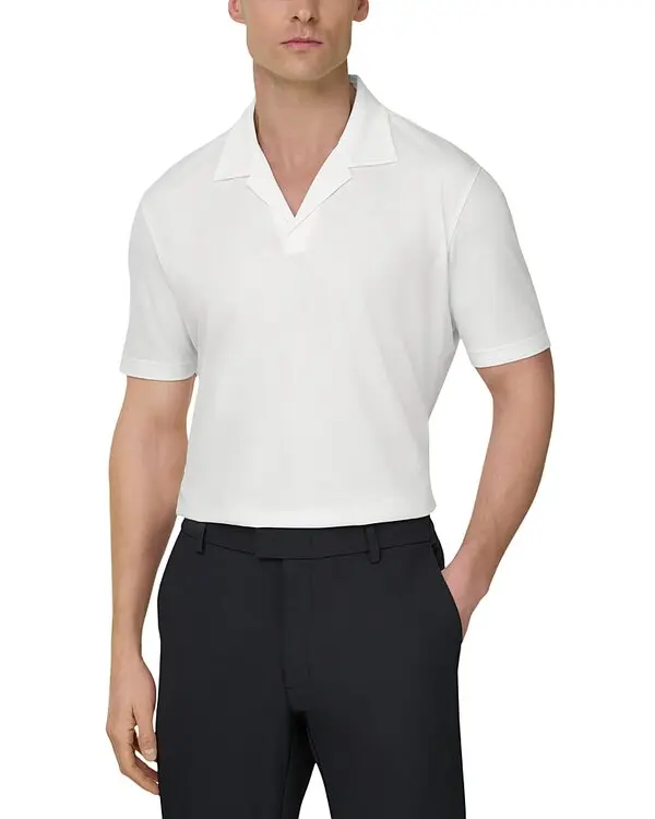 Boggi Milano Linen Blend Polo Shirt - White