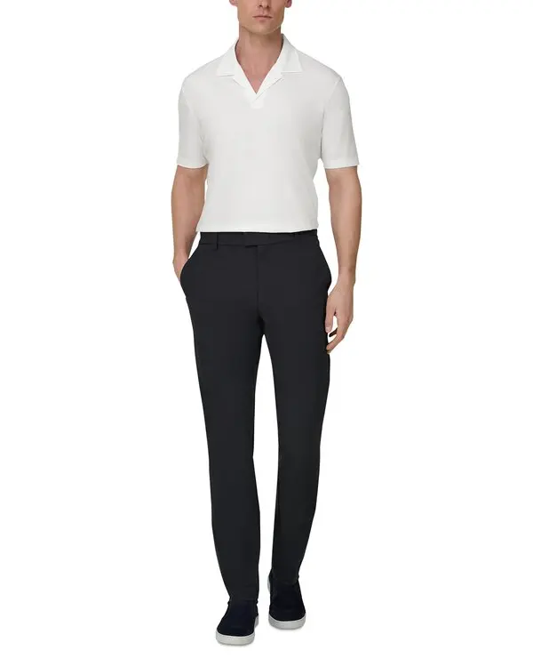 Boggi Milano Linen Blend Polo Shirt - White