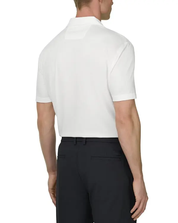 Boggi Milano Linen Blend Polo Shirt - White
