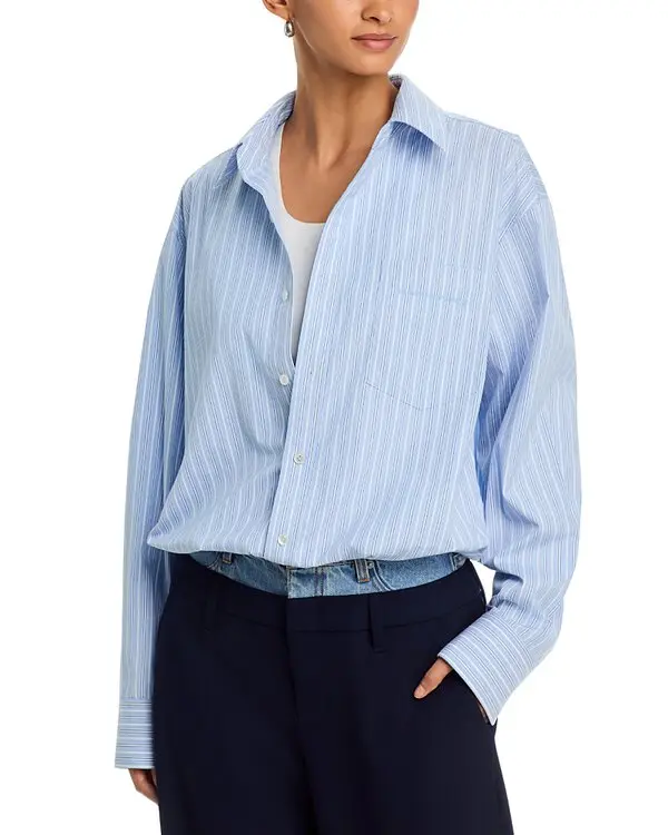 Alexander Wang Gathered Shirt - Light Blue