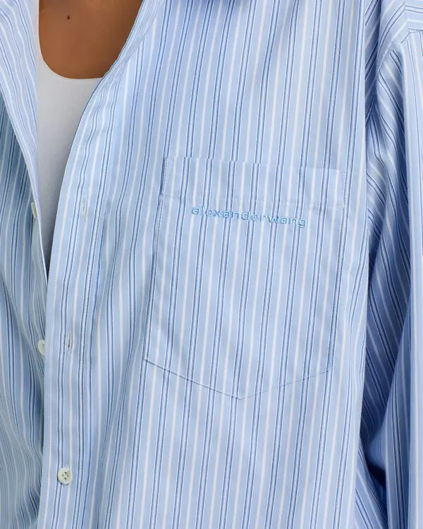 Alexander Wang Gathered Shirt - Light Blue