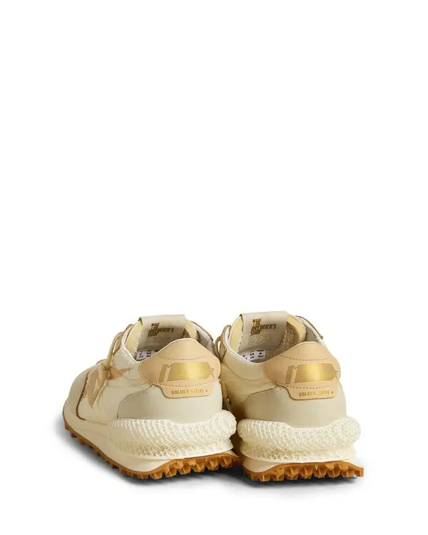 GOLDEN GOOSE Running Marathon Nylon & Leather Sneakers - Beige Light