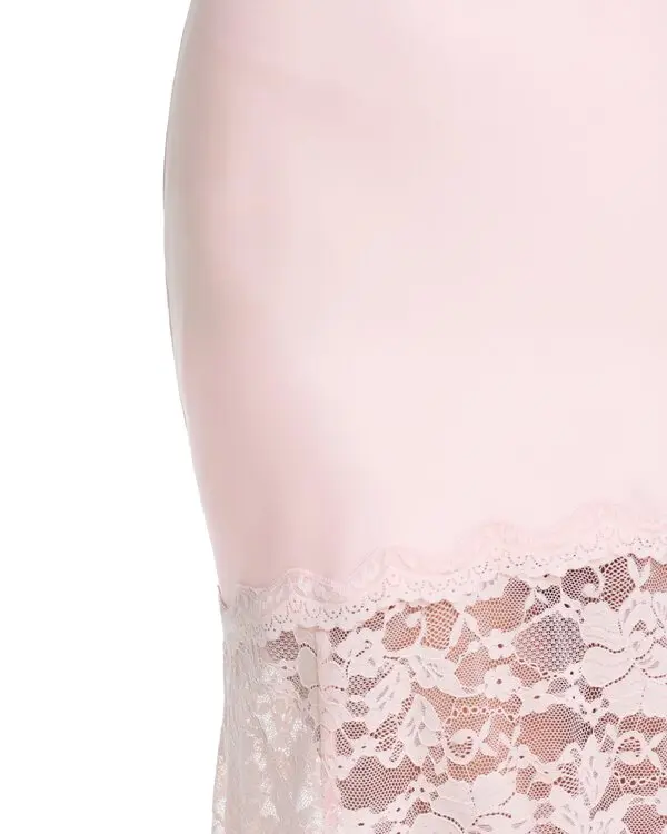 Generation Love Lace Combo Satin Maxi Skirt - Ballet Slipper
