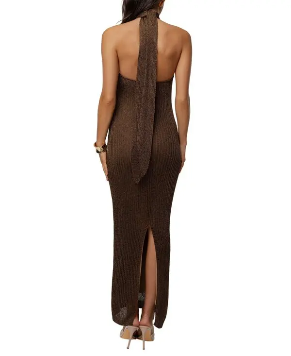 JLUXLABEL Echo Of Light Metallic Knit Maxi Dress
