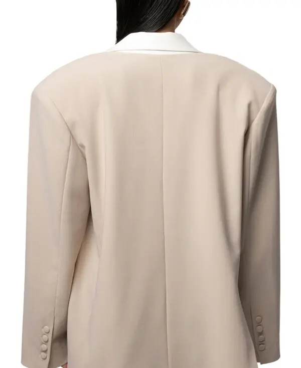JLUXLABEL Command Oversized Blazer With Contrasting Lapel