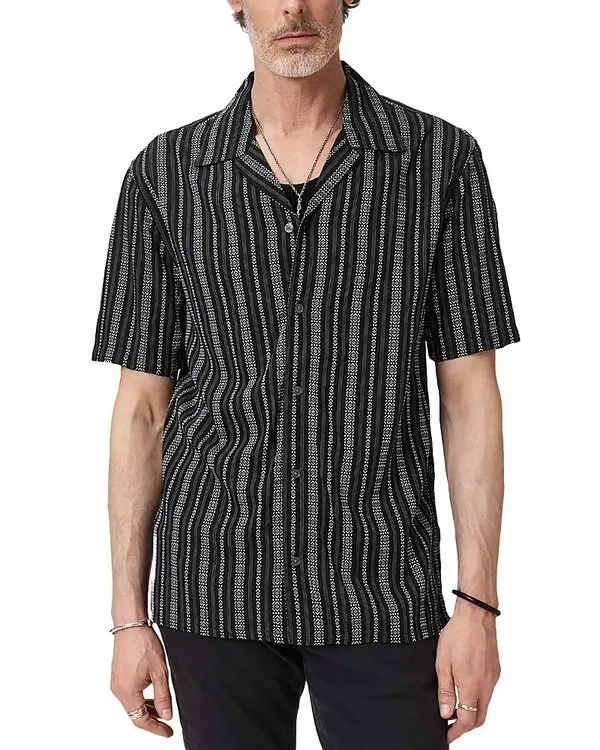 John Varvatos Dan Short Sleeve Camp Collar Shirt