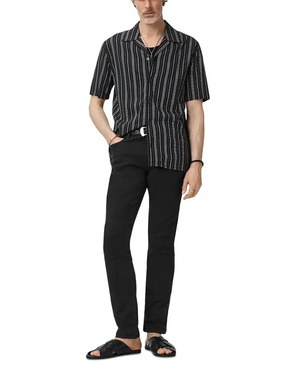 John Varvatos Dan Short Sleeve Camp Collar Shirt