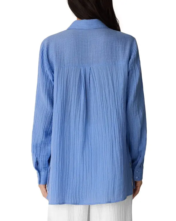 Eileen Fisher Striped Cotton Gauze Shirt
