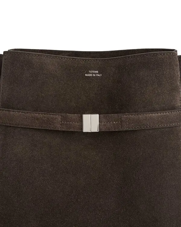 TOTEME Belted Suede Bucket Bag