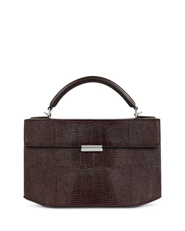 TOTEME Lizard Embossed Leather Top Handle Bag