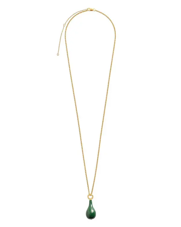 TOTEME Jade Pendant Necklace - Dark Green