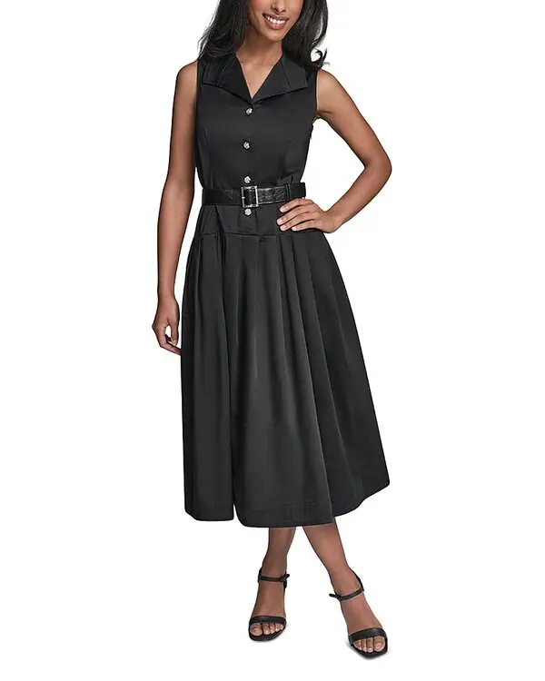 Karl Lagerfeld Paris Belted Midi Dress
