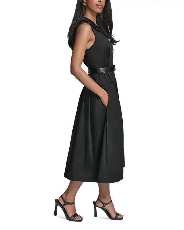 Karl Lagerfeld Paris Belted Midi Dress