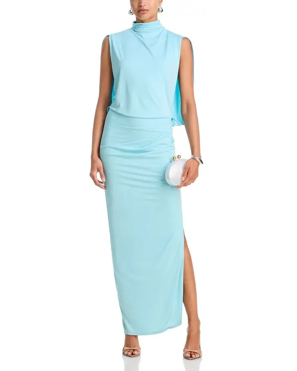 Simkhai Vale Draped Jersey Maxi Dress