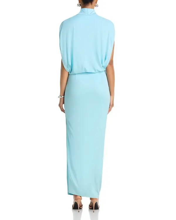 Simkhai Vale Draped Jersey Maxi Dress