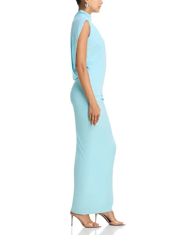 Simkhai Vale Draped Jersey Maxi Dress