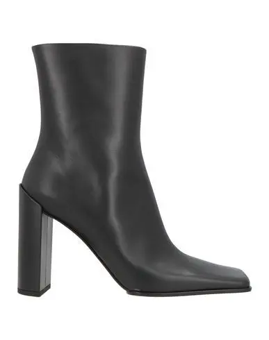 Alaïa Chocolate Leather Ankle Boots - Black
