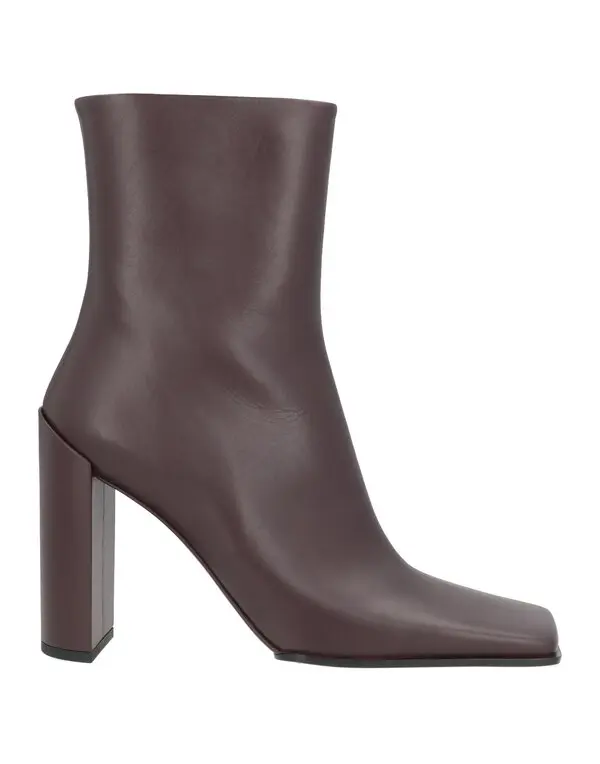 Alaïa Chocolate Leather Ankle Boots
