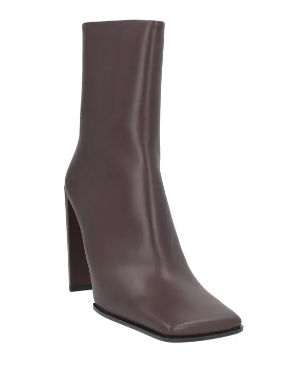 Alaïa Chocolate Leather Ankle Boots