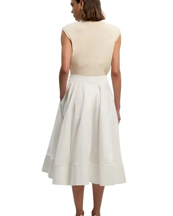 Karen Millen Cotton Tailored Full Midi Skirt