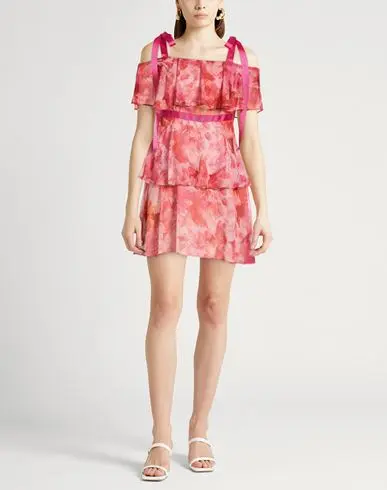 Liu Jo Tie-dye Crepe Mini Dress With Grosgrain Trims