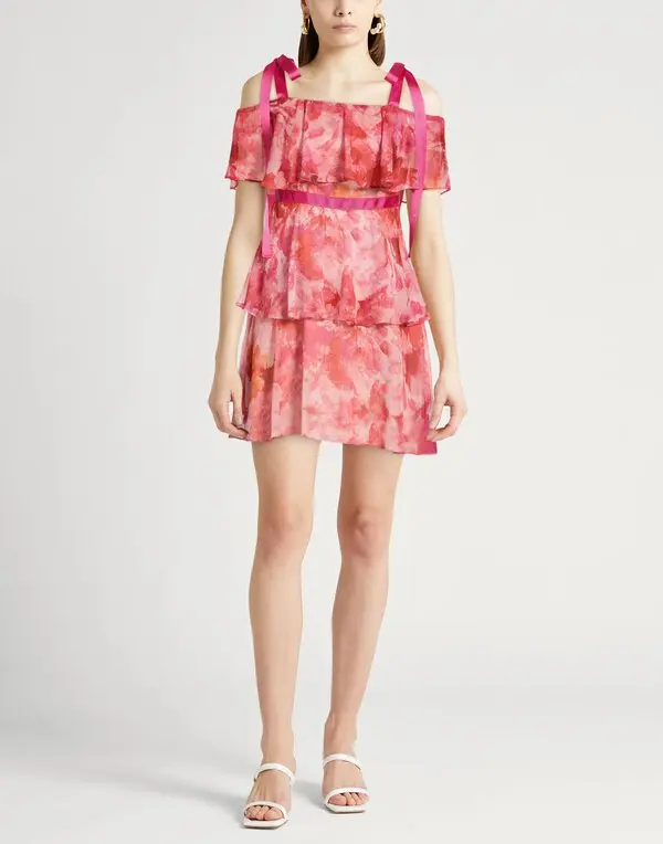 Liu Jo Tie-dye Crepe Mini Dress With Grosgrain Trims
