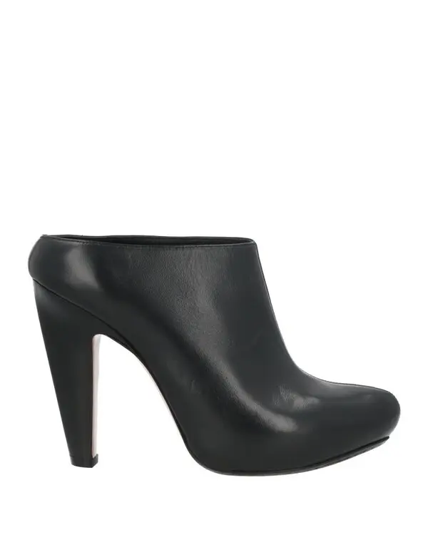 Alexander McQueen Leather Pointed Toe Cone Heel Mules