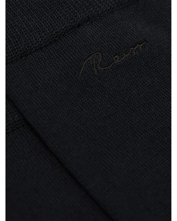 REISS Milo Logo Embroidered Crew Socks