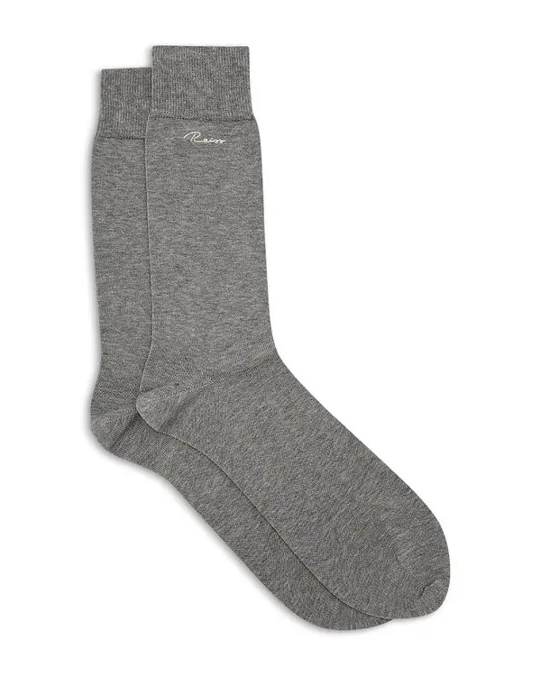 REISS Milo Logo Embroidered Crew Socks