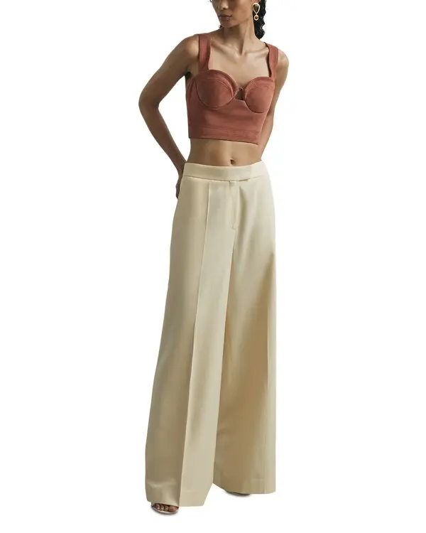 REISS Farley Suede Bustier Top