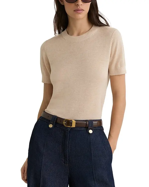 REISS Livy Short Sleeve Top