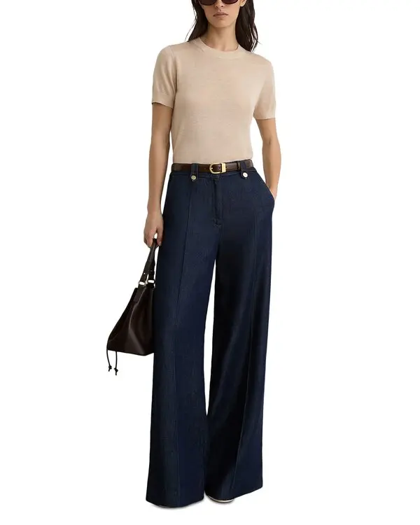 REISS Livy Short Sleeve Top