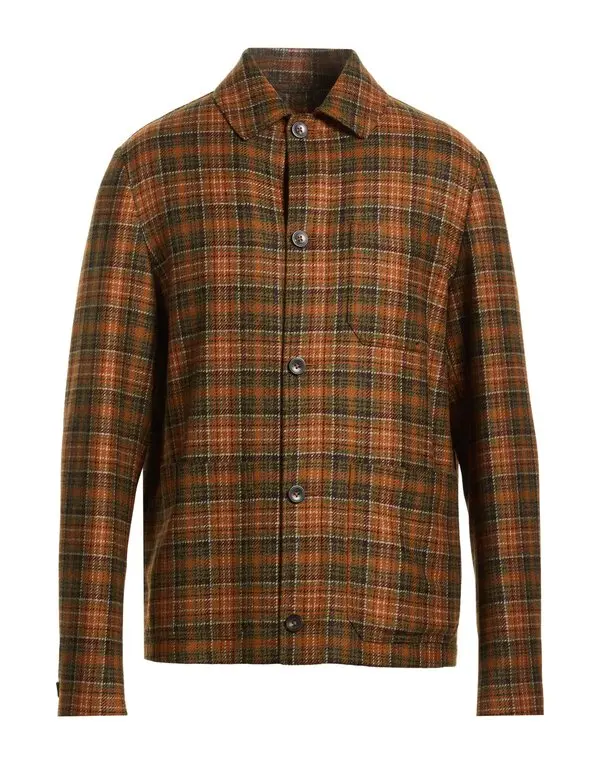 Montedoro Virgin Wool And Cashmere Blend Plaid Overshirt