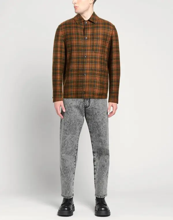 Montedoro Virgin Wool And Cashmere Blend Plaid Overshirt