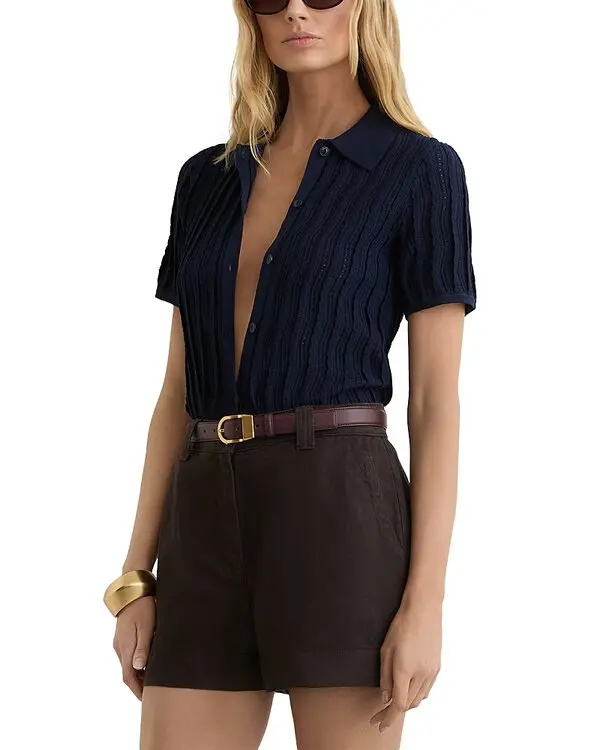 REISS Carmen Linen-blend Shorts
