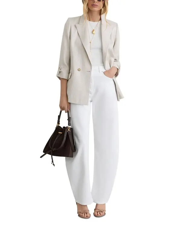 REISS Sabel High Rise Barrel Leg Jeans