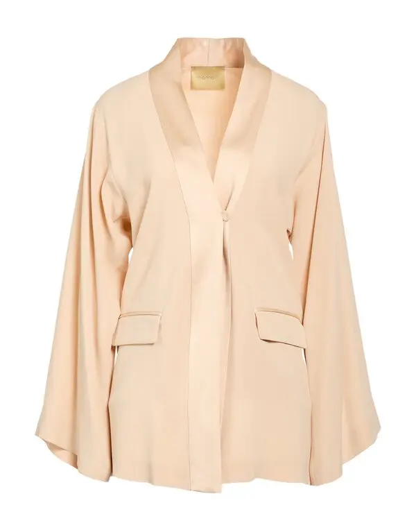 Momoni Single-breasted Blazer With Satin Trims