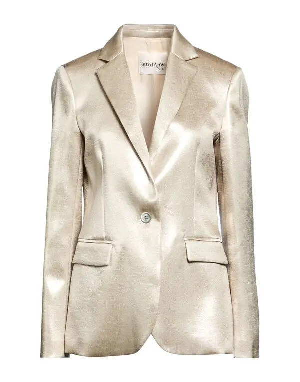OTTOD'AME Single-breasted Lamé Blazer