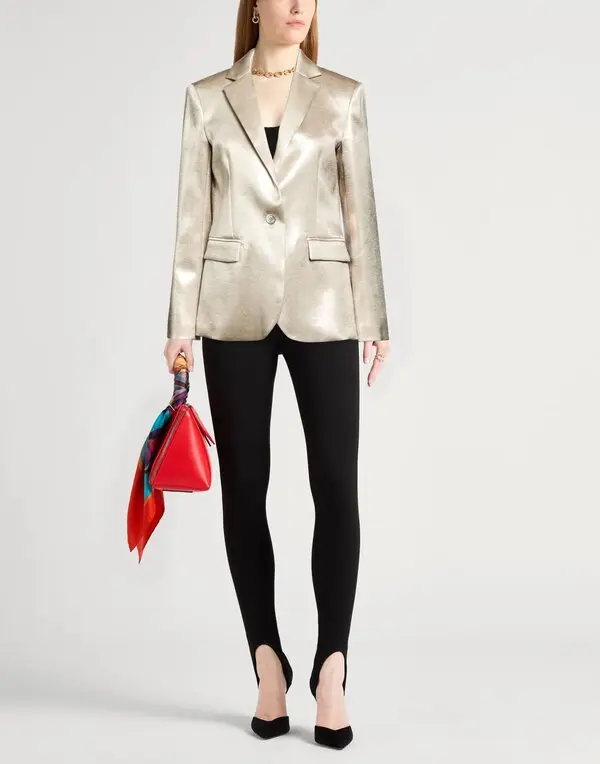 OTTOD'AME Single-breasted Lamé Blazer