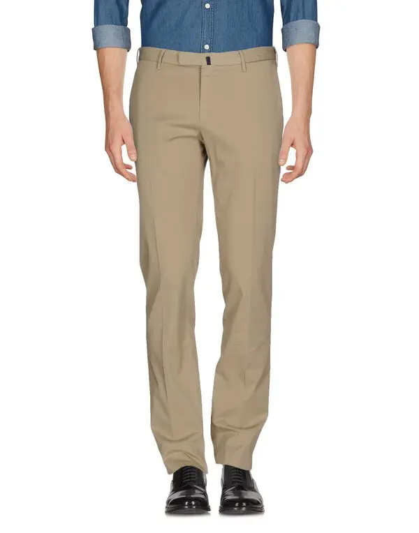 Incotex Taupe Cotton Elastane Twill Tailored Pants