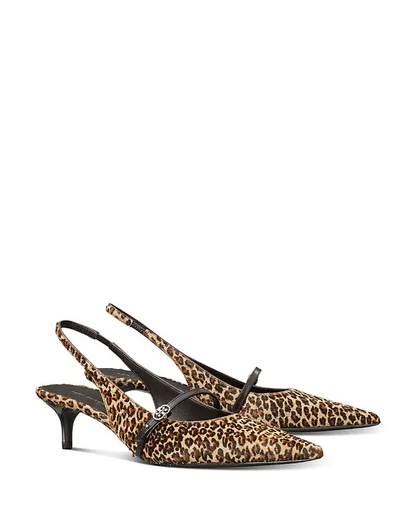 Tory Burch Double T Buckle Mary Jane Slingback Pumps