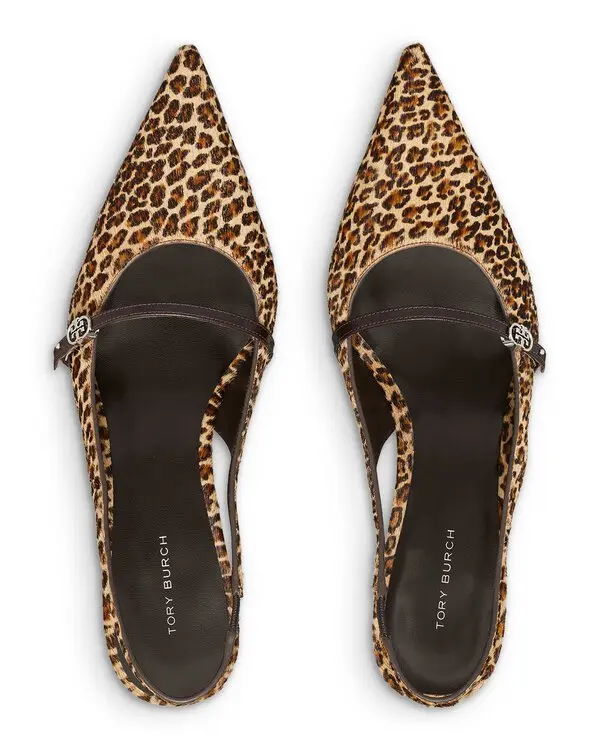 Tory Burch Double T Buckle Mary Jane Slingback Pumps