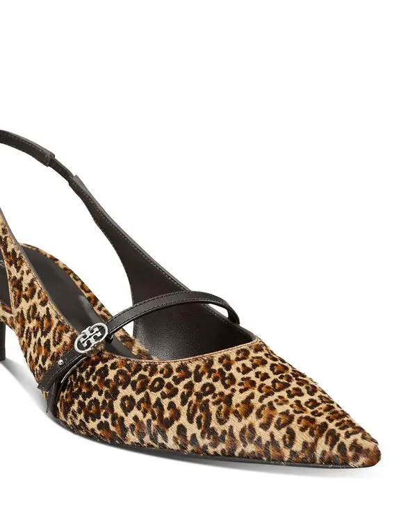 Tory Burch Double T Buckle Mary Jane Slingback Pumps