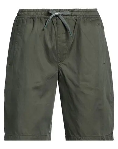 Armani Exchange Lyocell And Cotton Twill Shorts - Green