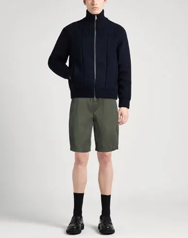 Armani Exchange Lyocell And Cotton Twill Shorts - Green