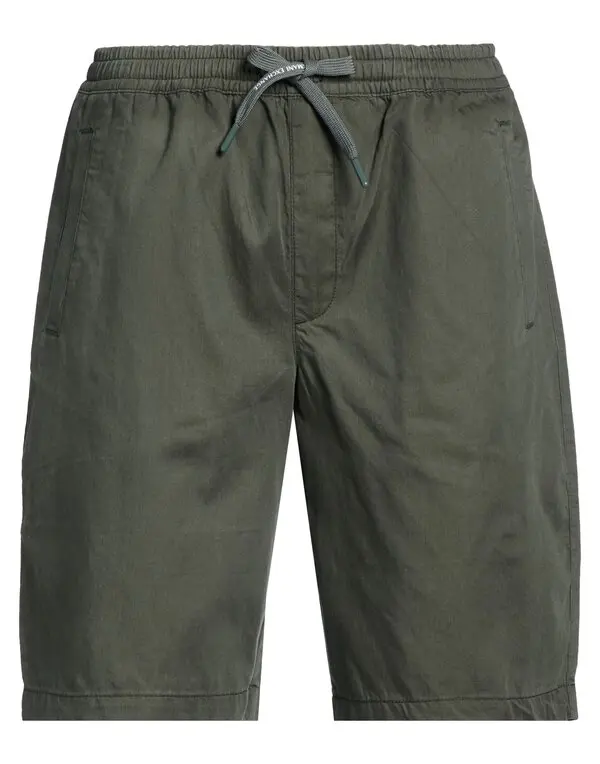 Armani Exchange Lyocell And Cotton Twill Shorts - Green
