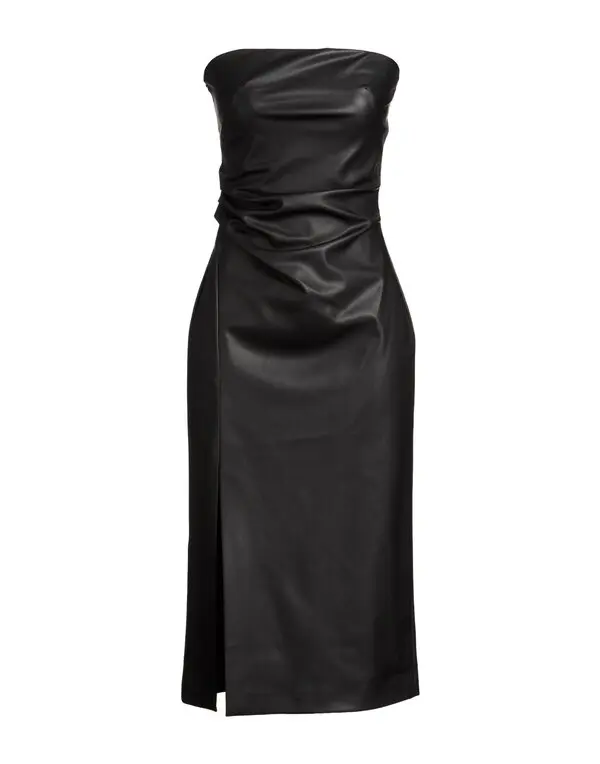 OTTOD'AME Strapless Midi Dress With Side Slit