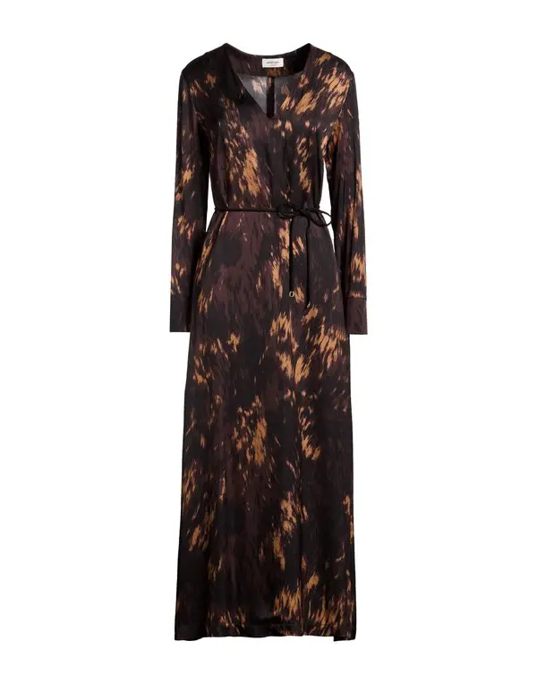 OTTOD'AME Printed Long Sleeve Maxi Dress
