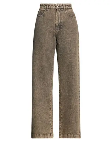 MOORER Wide-leg Jeans With High Waist And Colored Wash
