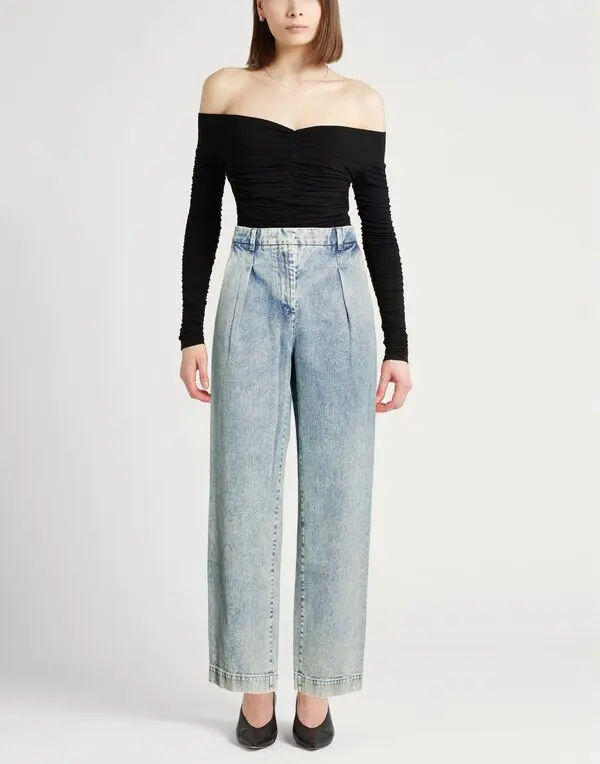 MOORER High Waisted Straight Leg Jeans